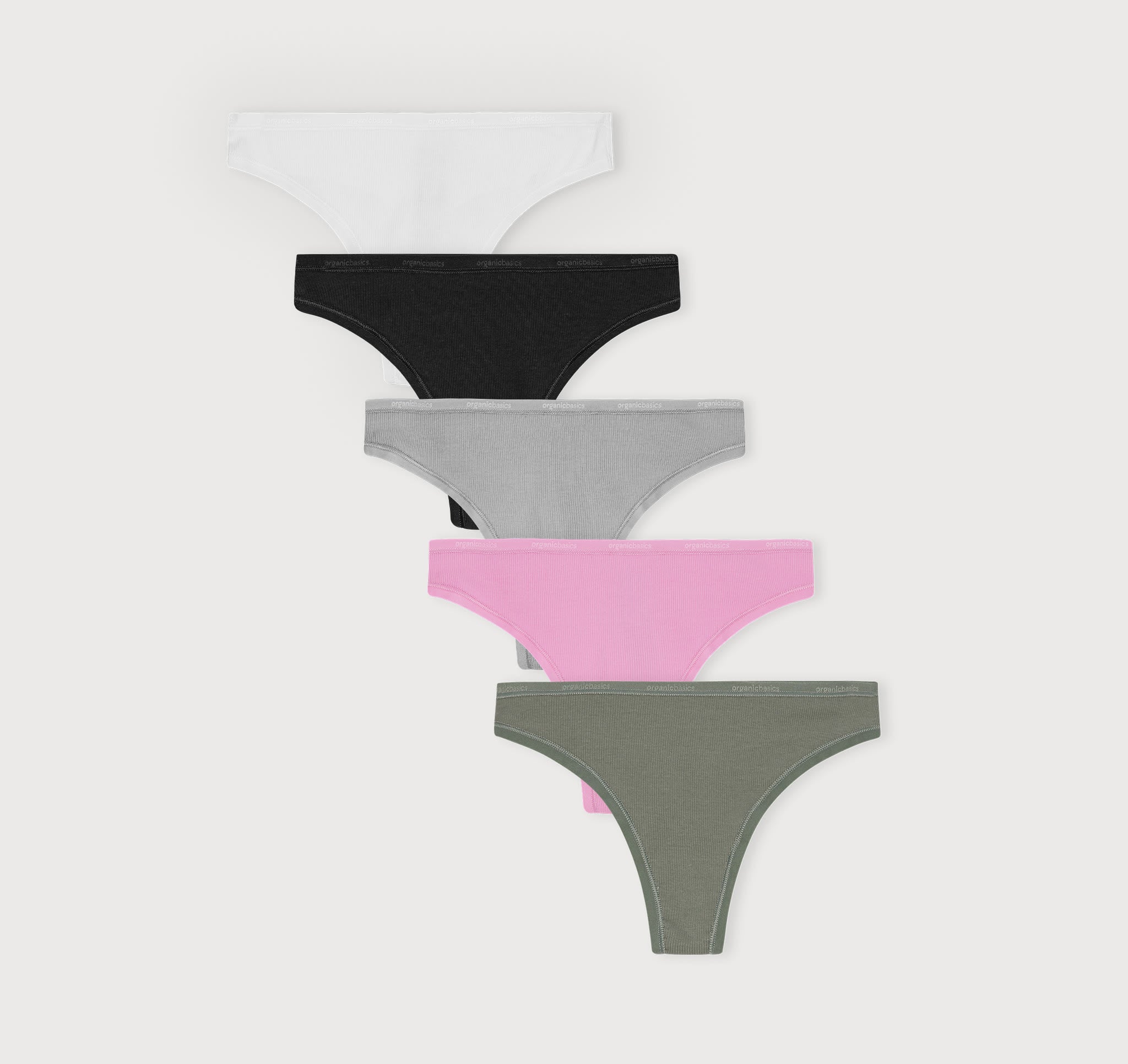 Core Rib Thong 5-pack | Only € 72 | Organic Basics