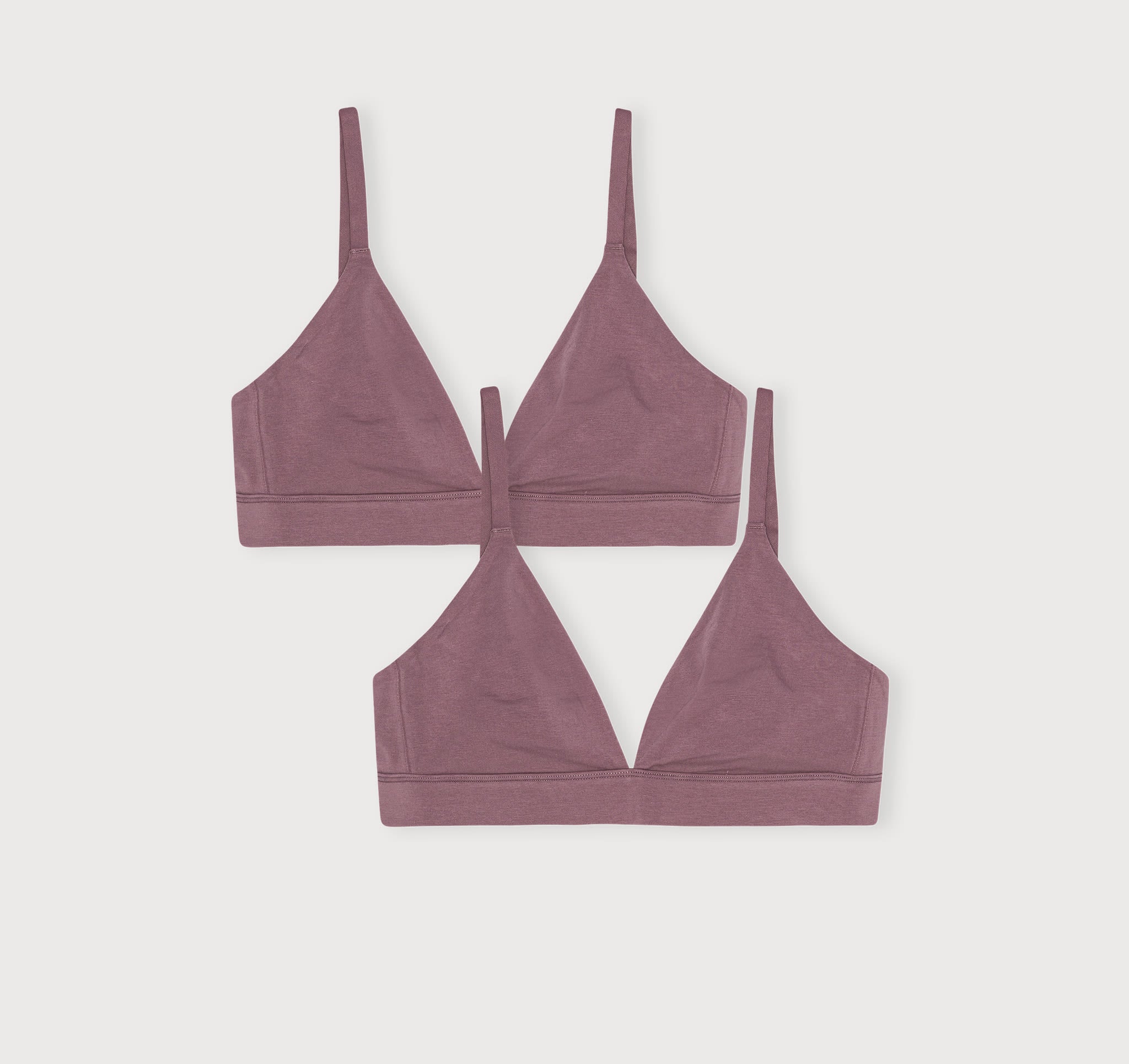 Core Triangle Bralette 2-pack | Free Shipping | Organic Basics