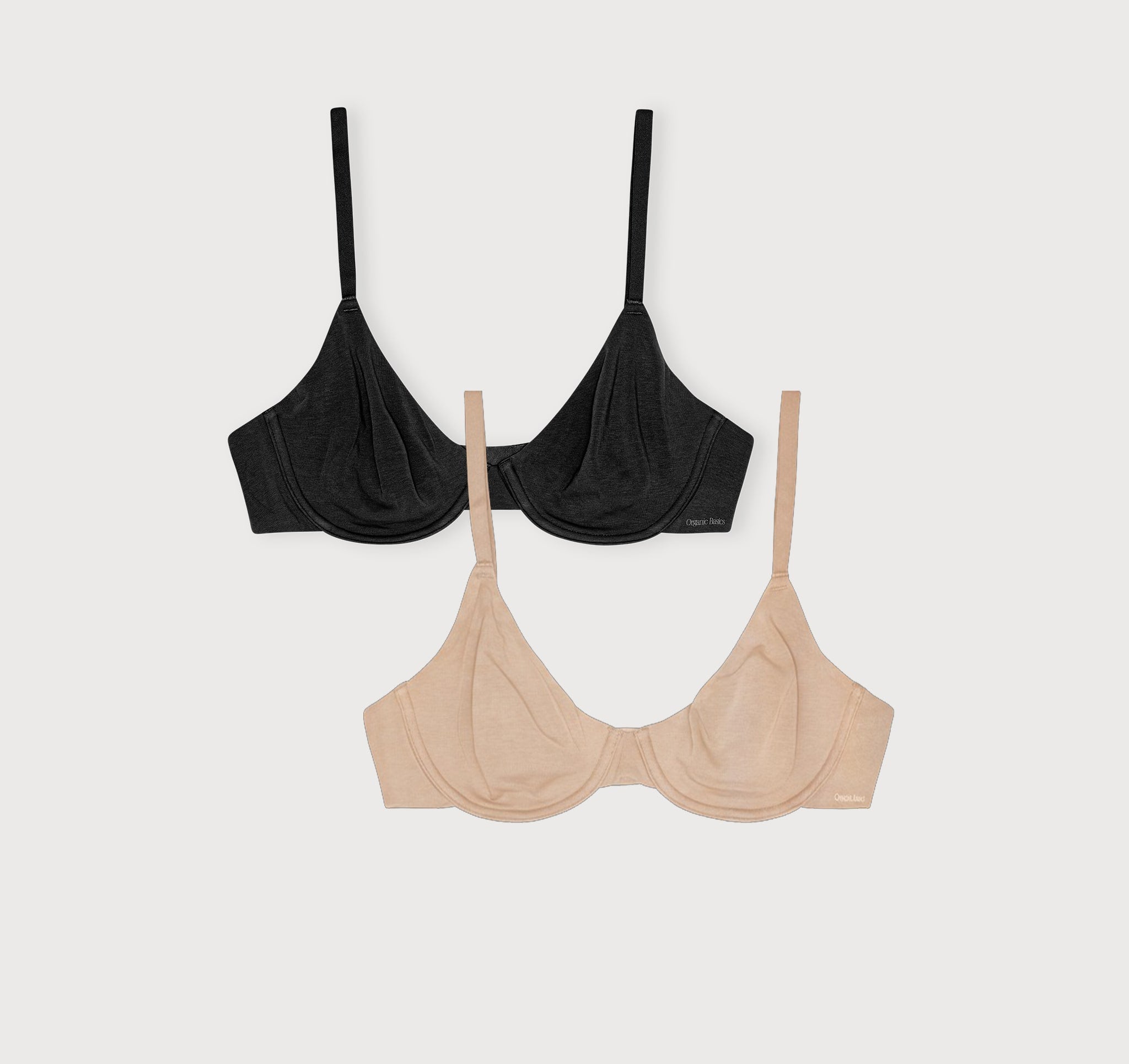 Core Unlined Demi Bra 2-Pack | Free Shipping | Organic Basics