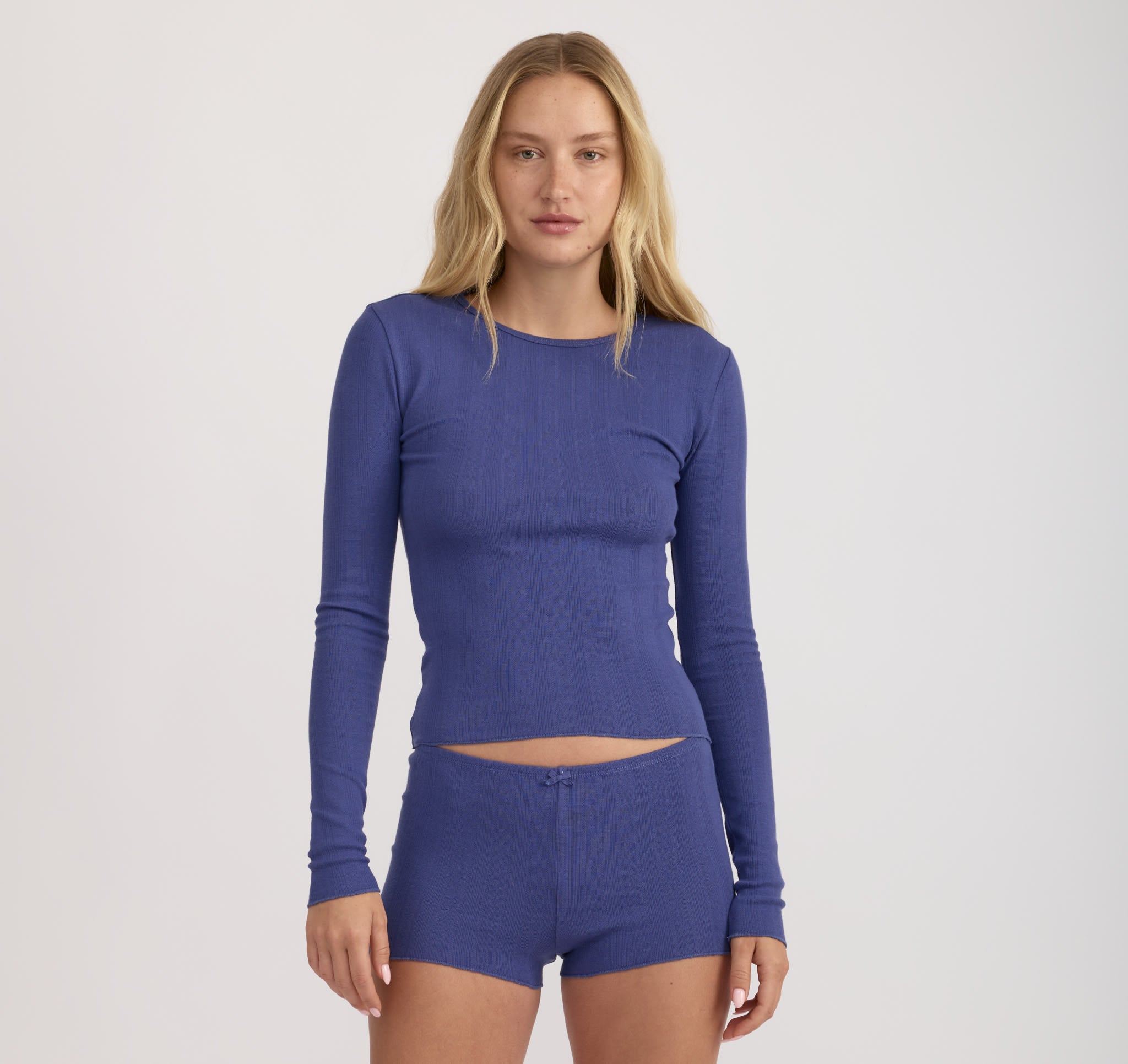 Pointelle Long Sleeve Tee | Only € 46 | Organic Basics